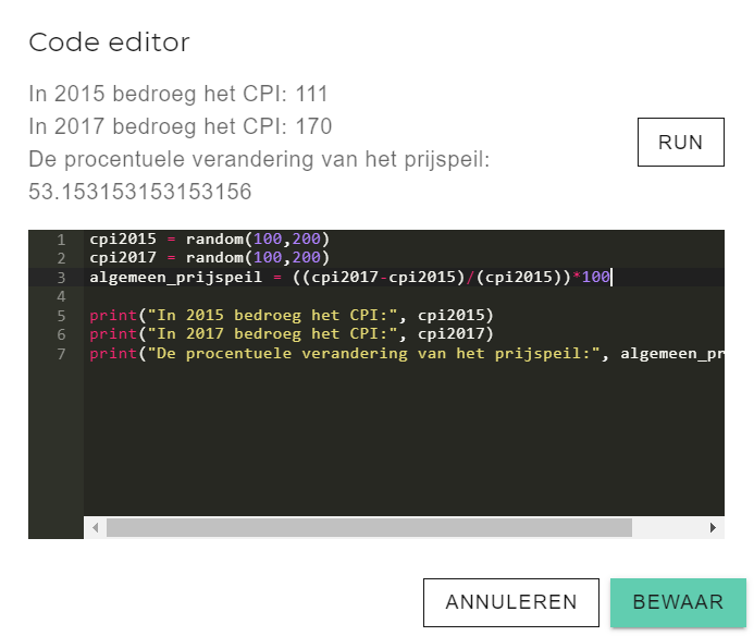 Variabelen bij een opgave gebruiken – Woots